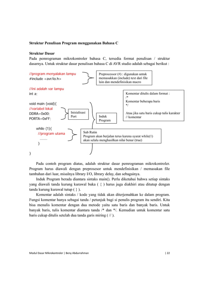 Modul Mikrokontroler - Bab 3. Pemrograman Mikrokontroler | PDF