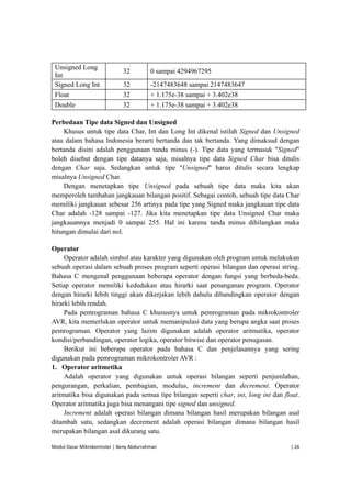 Modul Mikrokontroler - Bab 3. Pemrograman Mikrokontroler | PDF