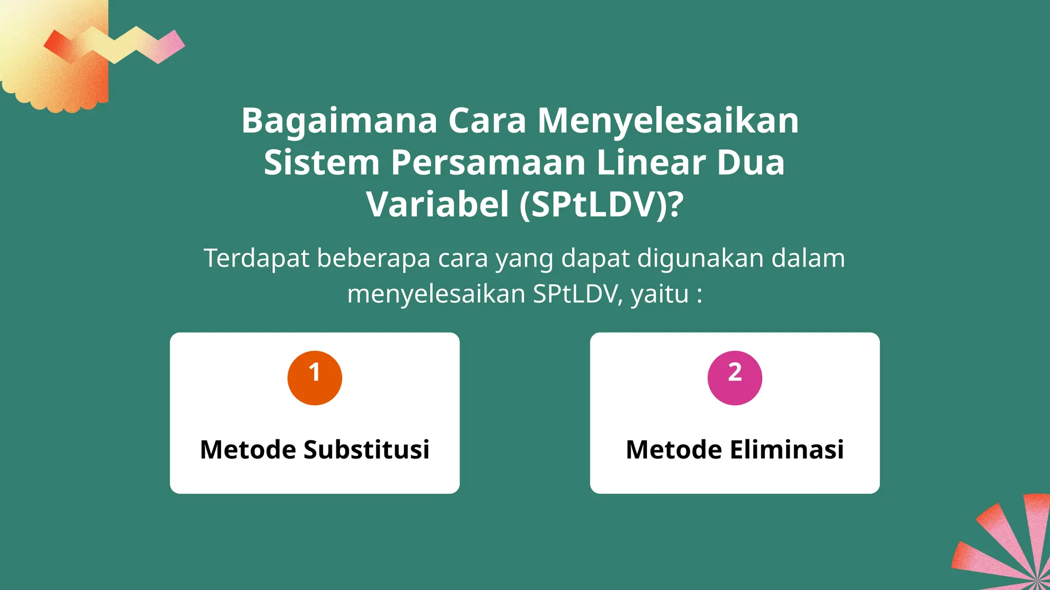 PPT Ssitem Persamaan Linear Dua Variabel | PPTX