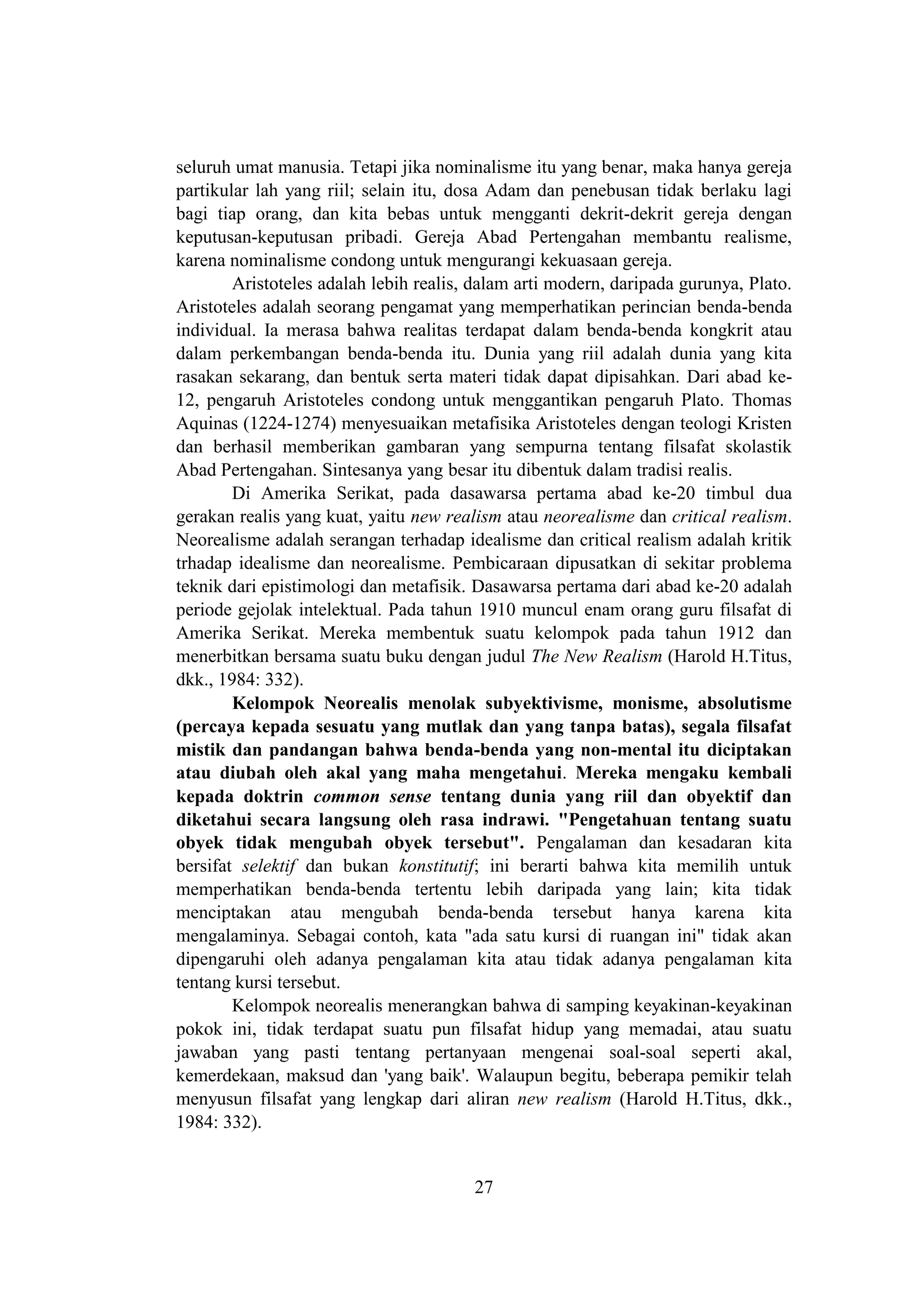 Bab 3 filsafat idealisme dan realisme | PDF