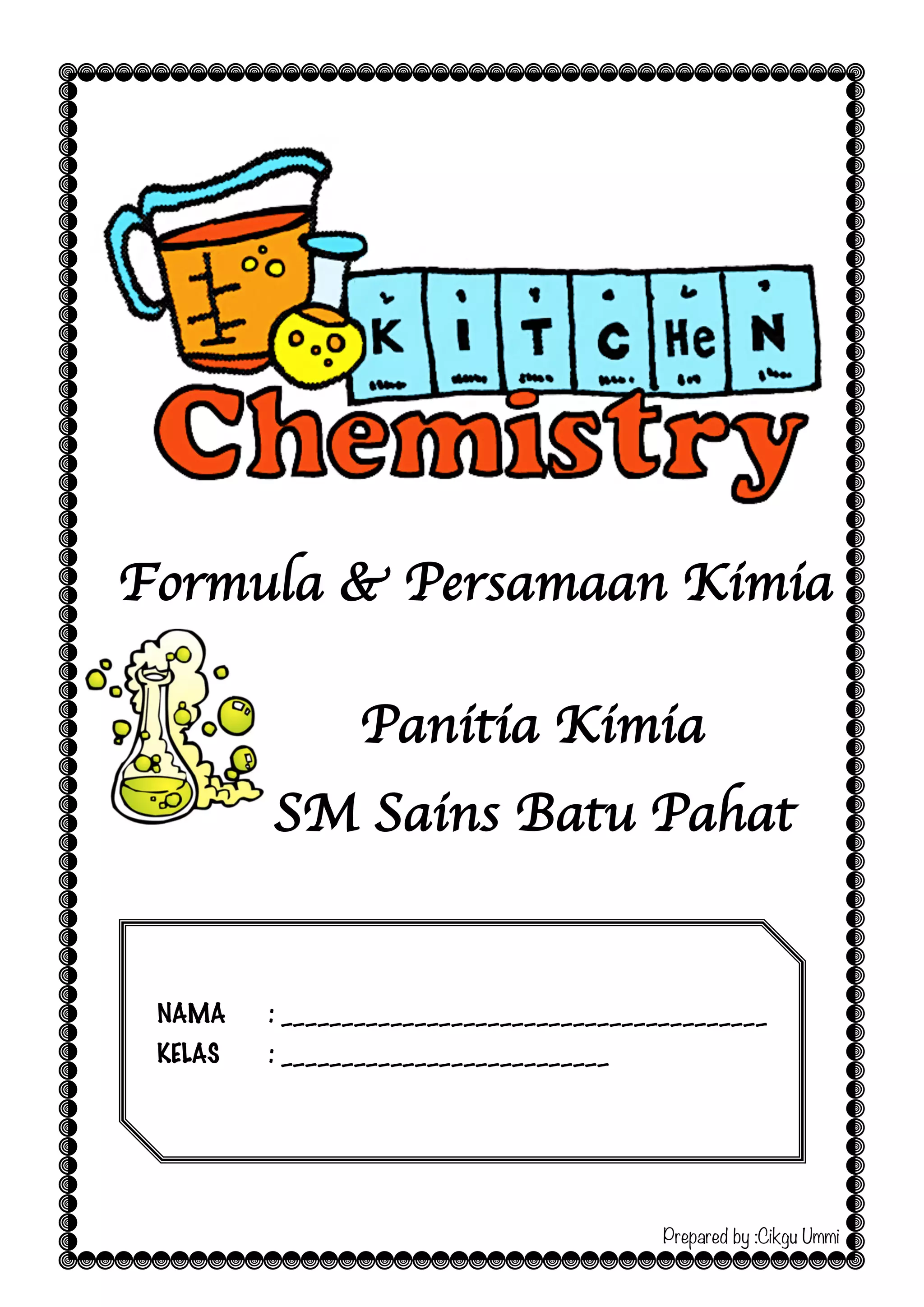 Bab 3 - Formula dan persamaan kimia | PDF