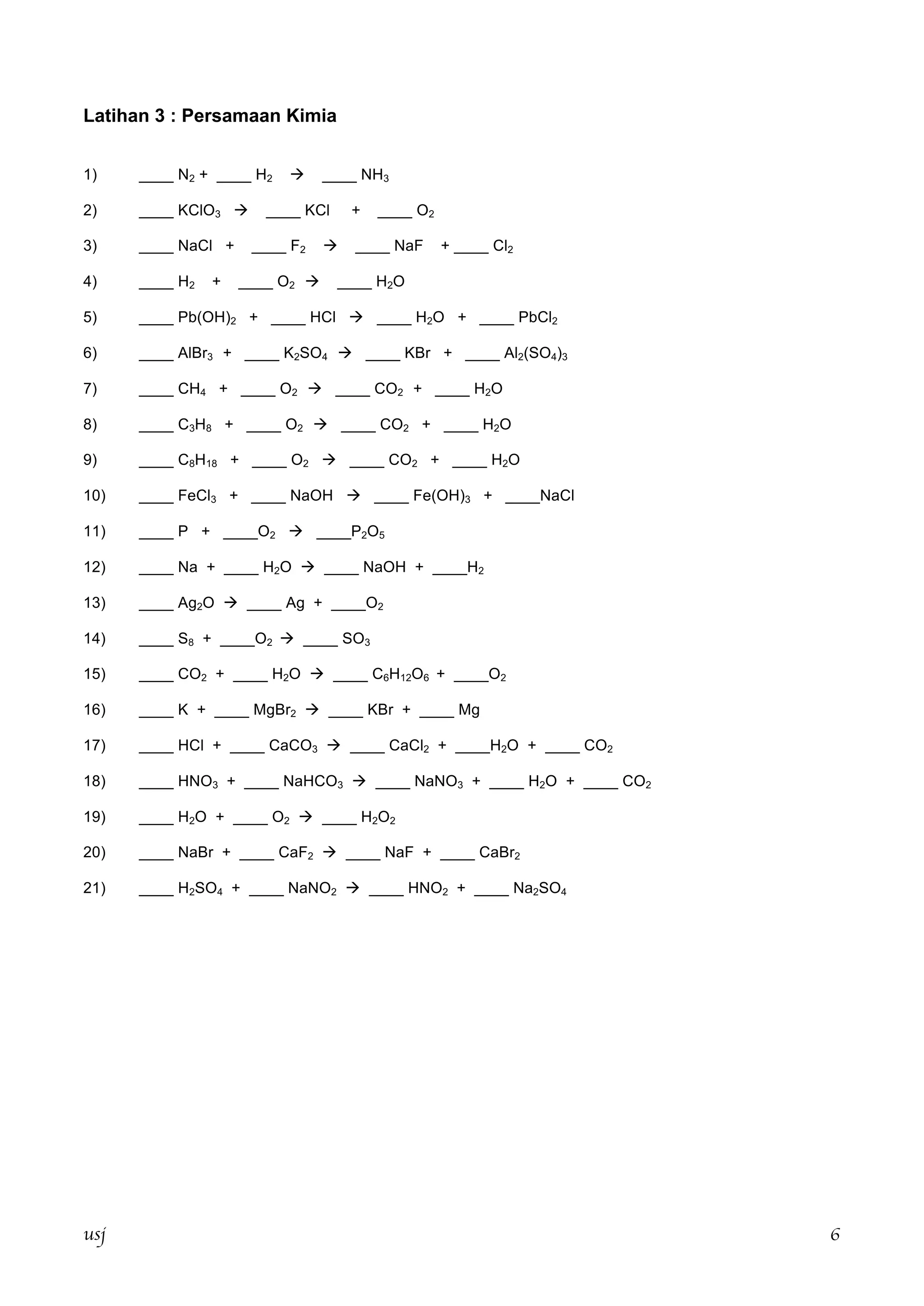 Bab 3 - Formula dan persamaan kimia | PDF