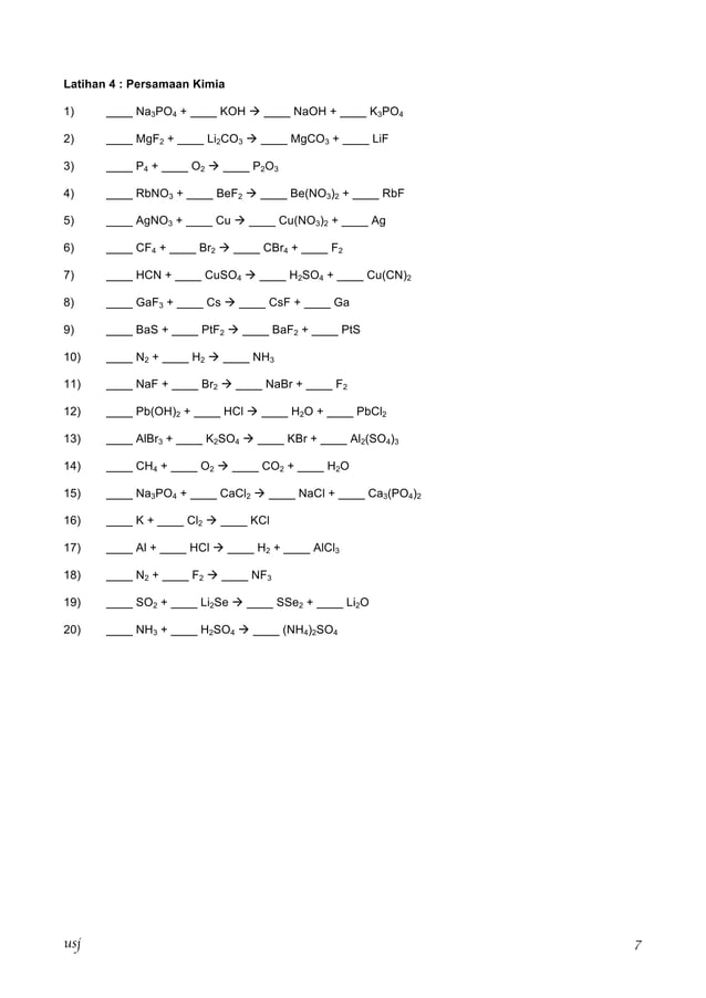 Bab 3 - Formula dan persamaan kimia | PDF