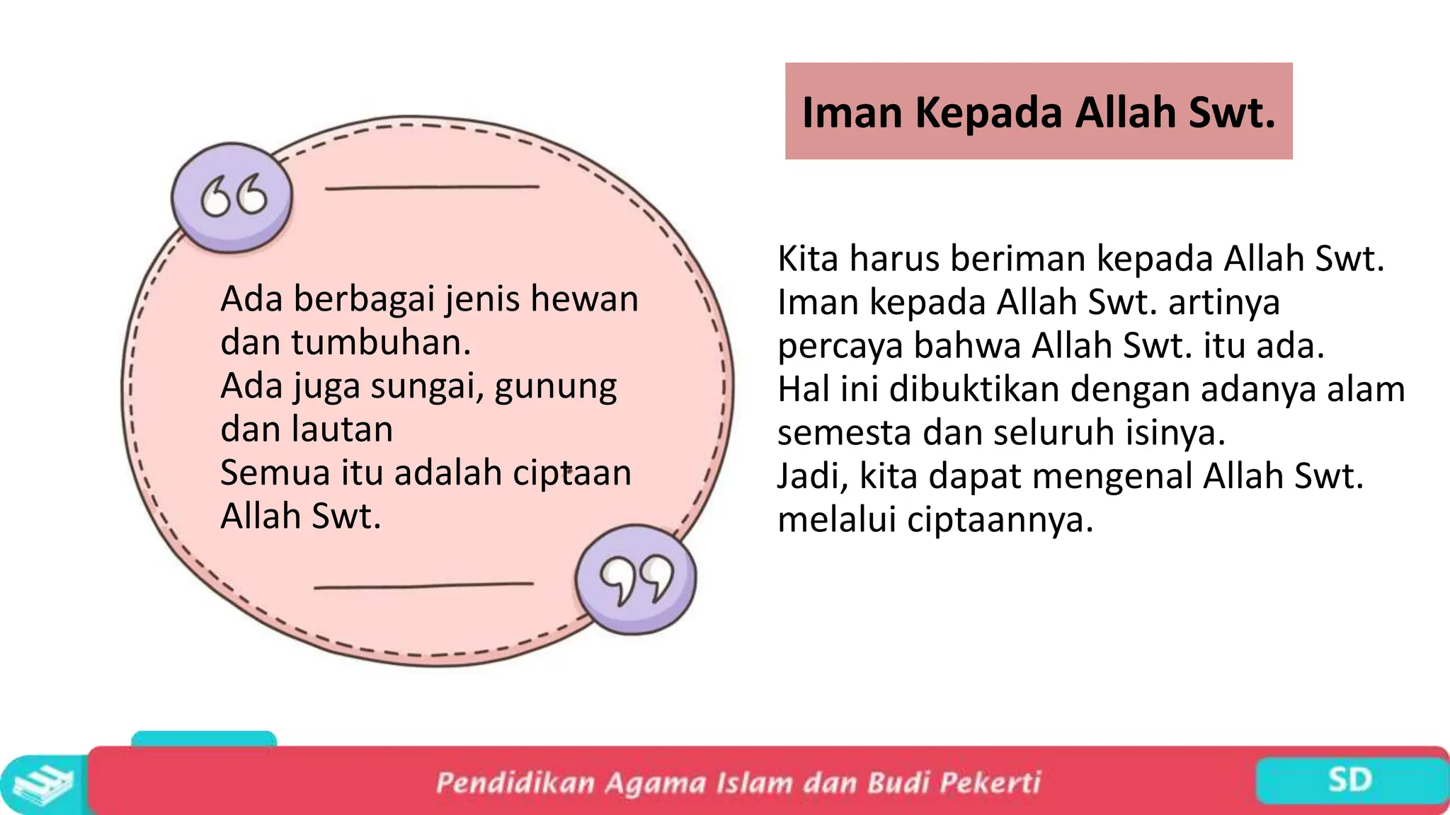 Bab 3 - Iman Kepada Allah kelas 1 sekolah | PPTX