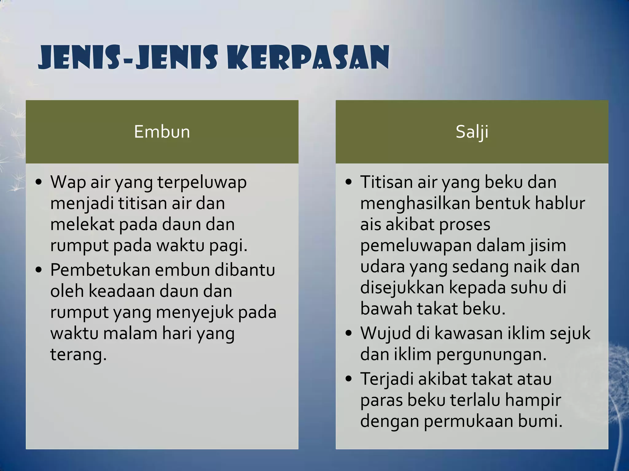 Bab 3 kelembapan udara dan kerpasan | PPTX