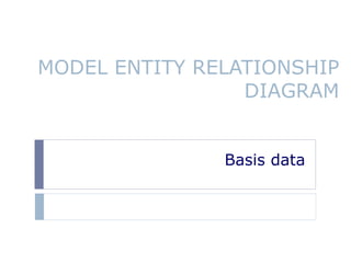 Bab 3 - MODEL ENTITY RELATIONSHIP dalam entity relationship dalam ...