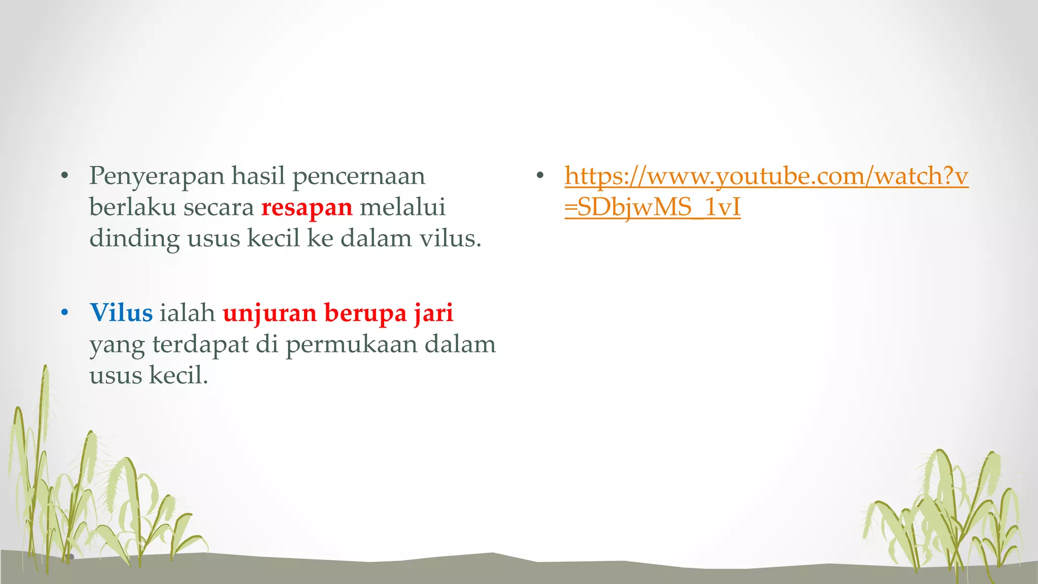 Bab 3 proses penyerapan hasil pencernaan | PPTX