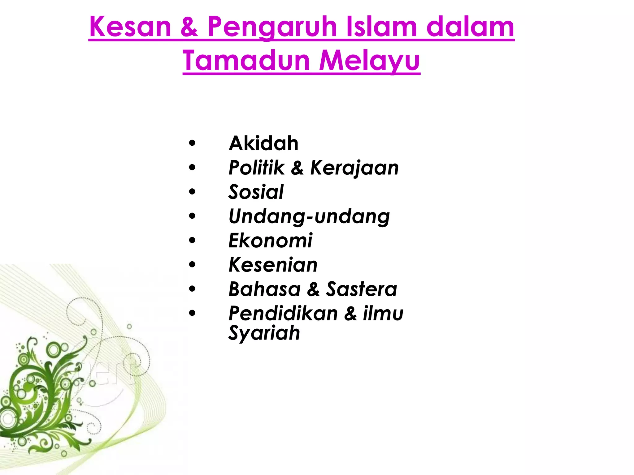Bab 3 tamadun melayu | PDF