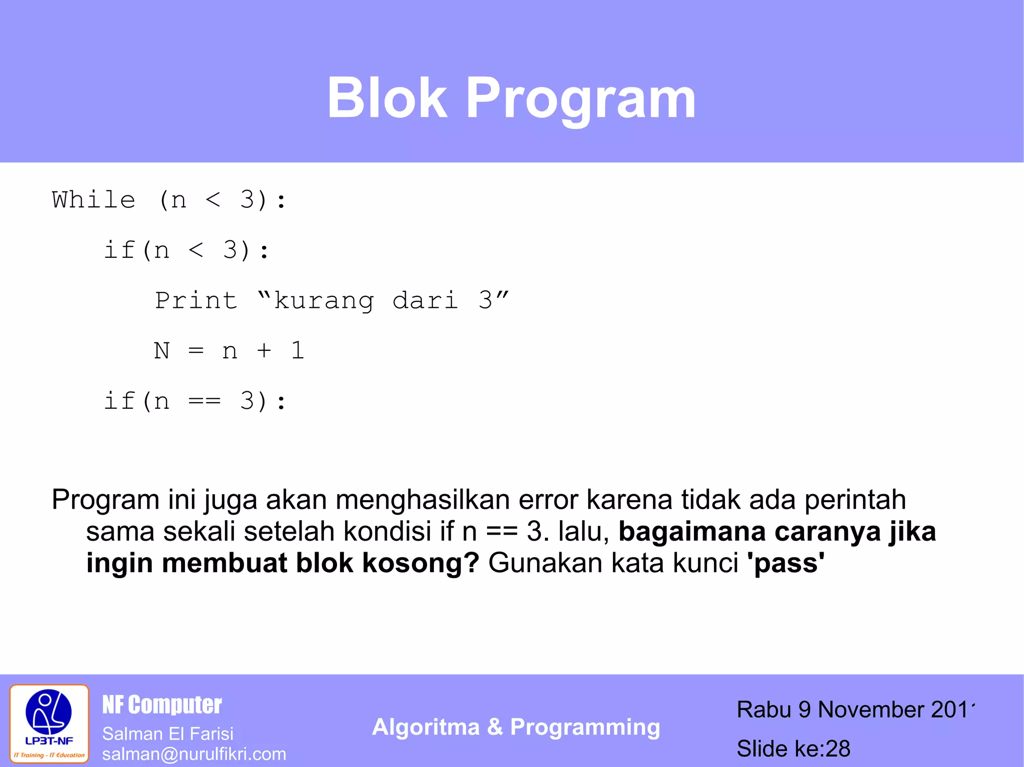 Bab3 tipe-data-control | PPT