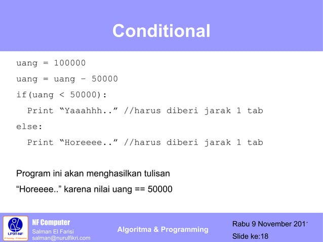 Bab3 tipe-data-control | PPT
