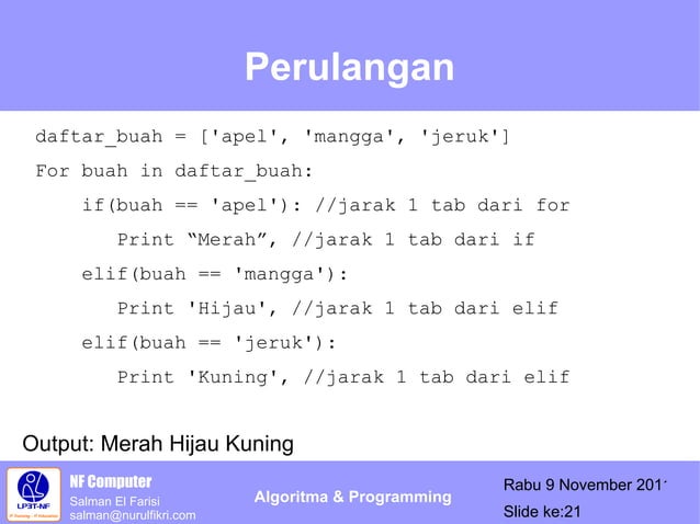 Bab3 tipe-data-control | PPT