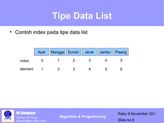 Bab3 tipe-data-control | PPT