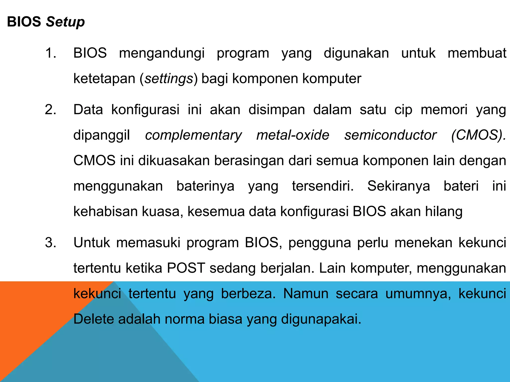 SSK1043 Senibina Komputer Bab 3a BIOS | PPT