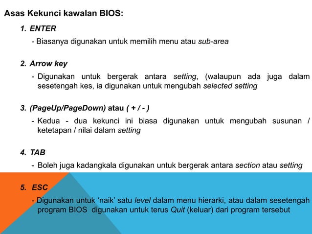 SSK1043 Senibina Komputer Bab 3a BIOS | PPT