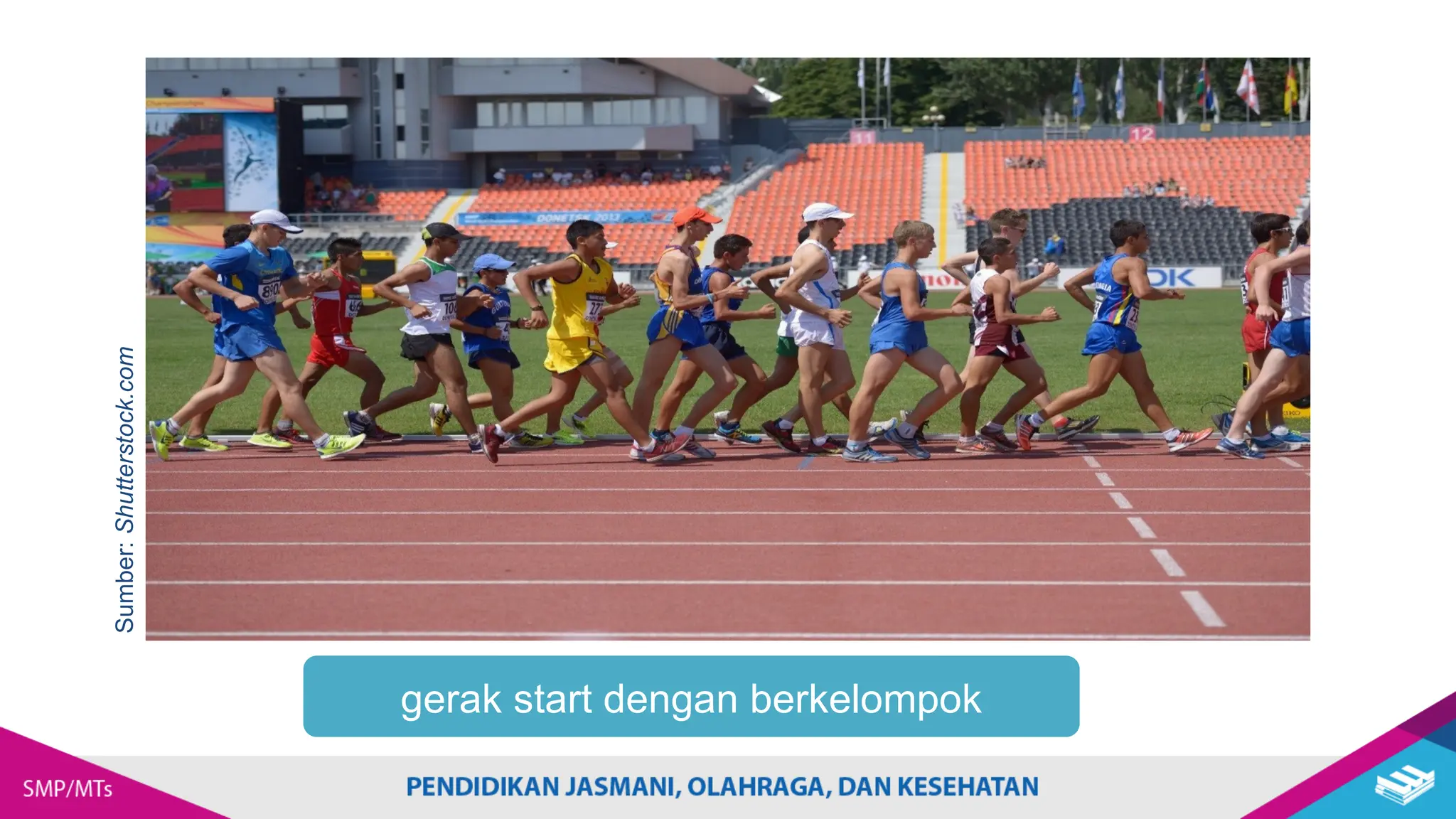 PPT Atletik.pptx jalan cepat, lari jarak pendek, lompat jauh, dan tolak peluru. | PPTX