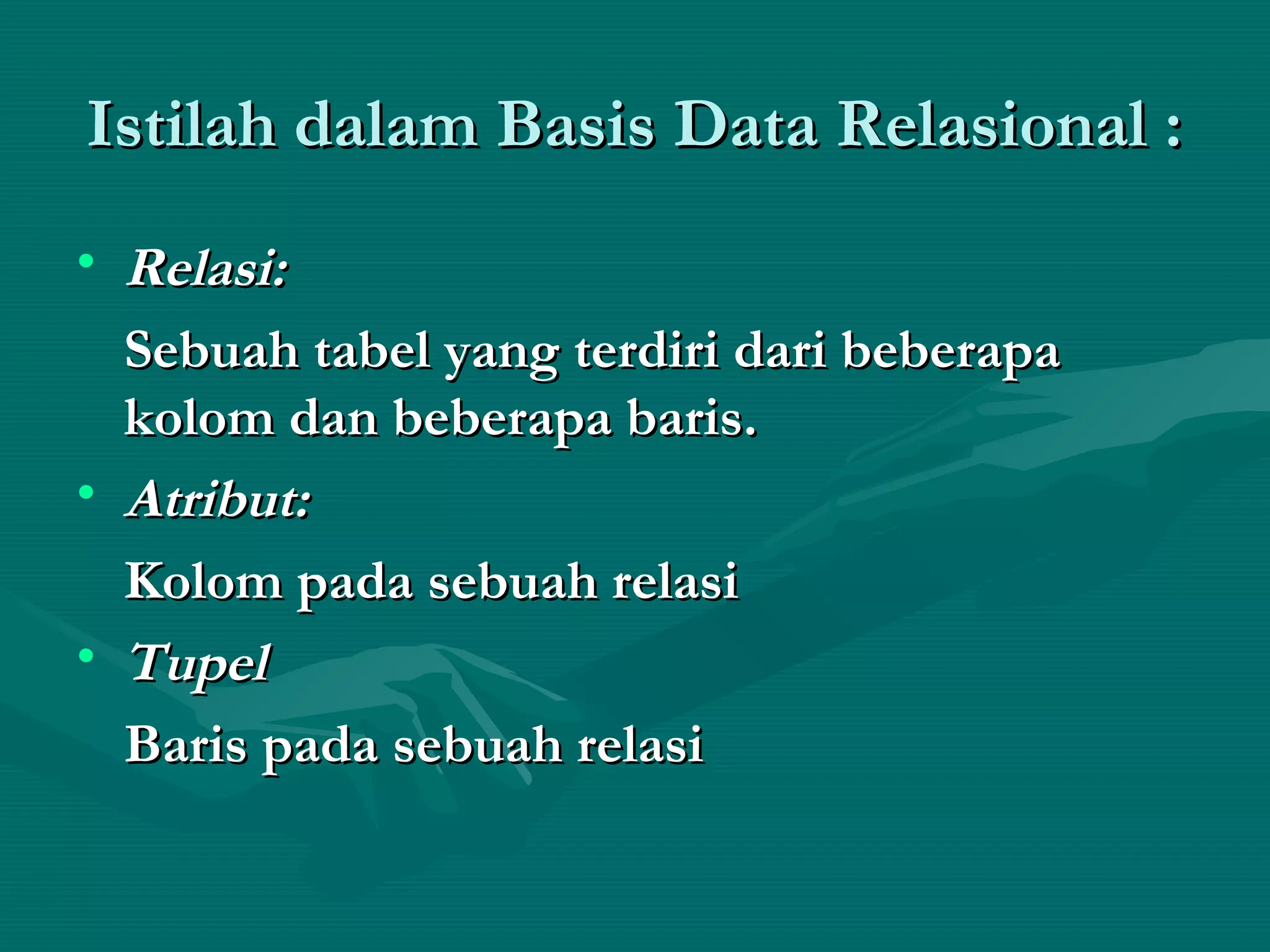 basis data relasional | PPT