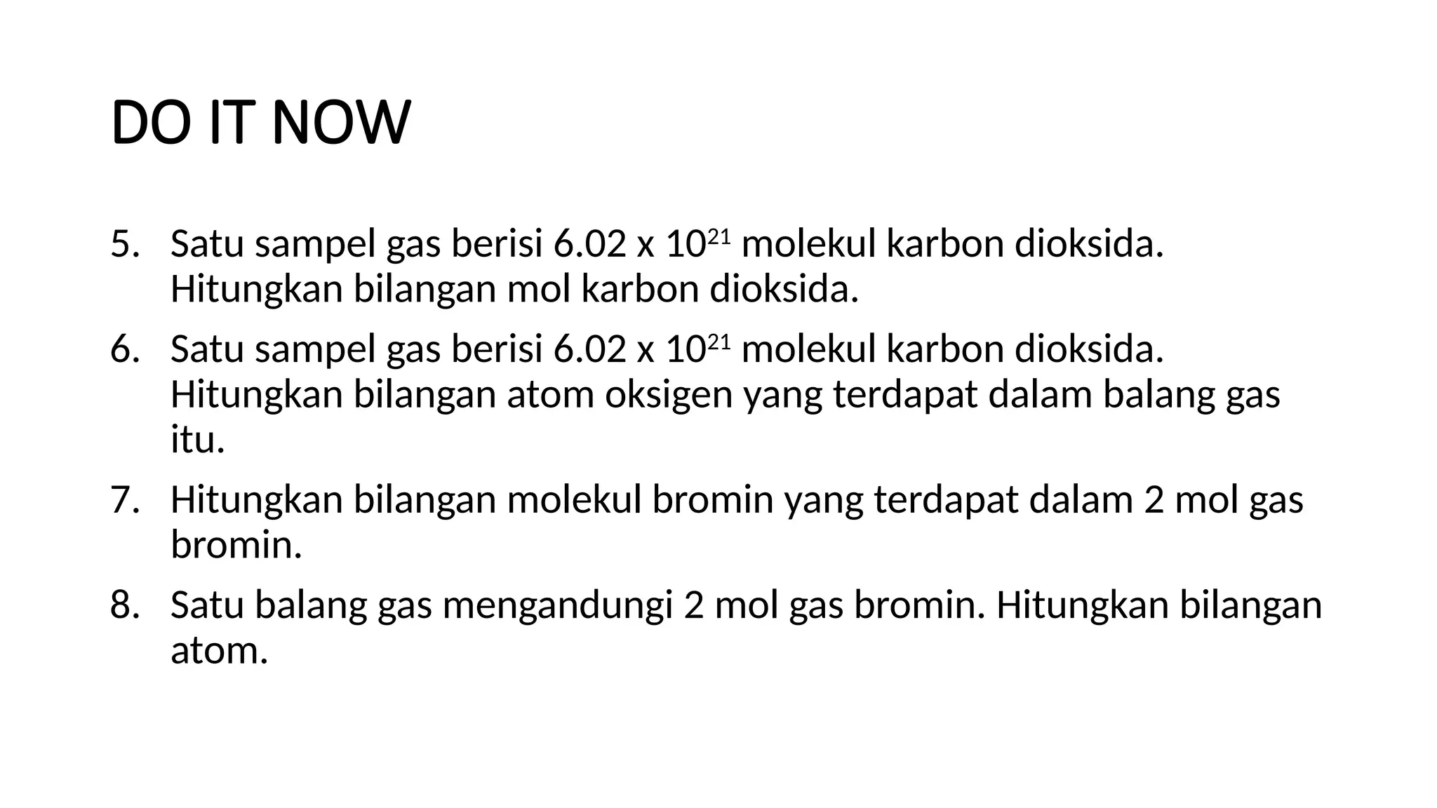 Bab 3 Bilangan mol dan Jisim kimia tingkatan 4 | PPT
