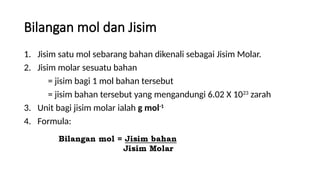 Bab 3 Bilangan mol dan Jisim kimia tingkatan 4 | PPT