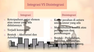 Integrasi Nasional Parameter Peraturan & Kesatuan | PPT