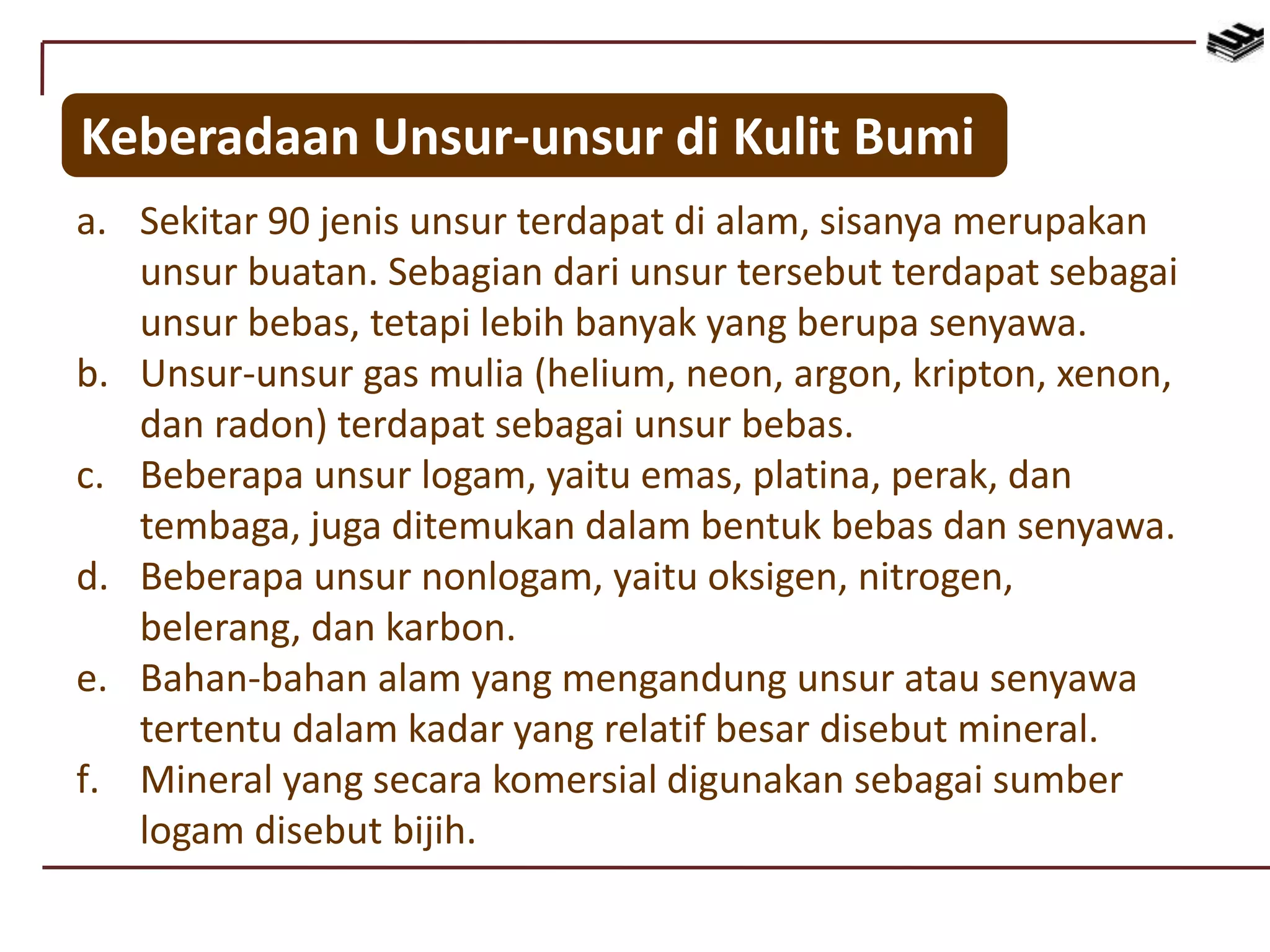 Bab 3 kimia unsur | PPTX