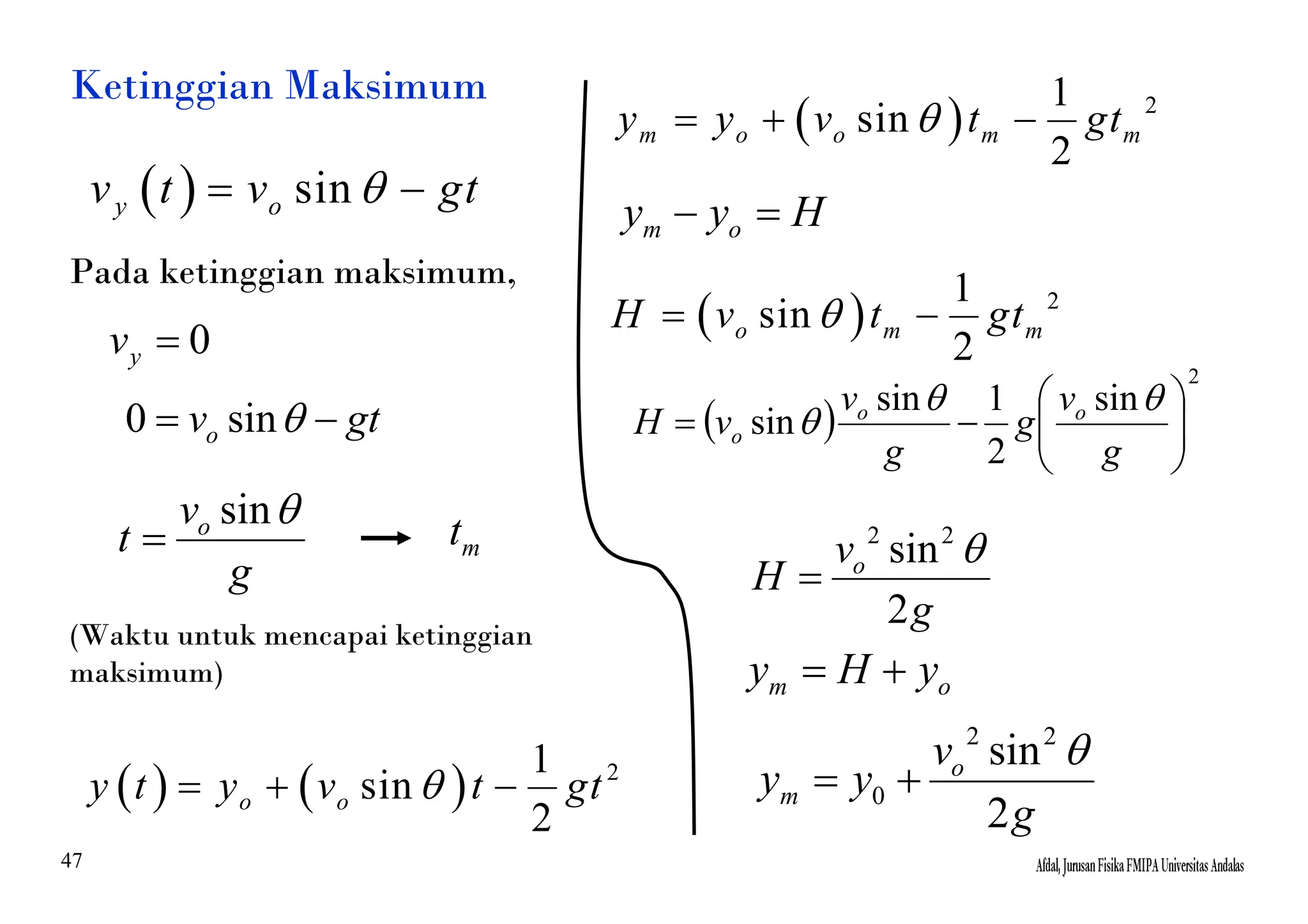 Kinematika pertikel fisika dasar 1 untuk mahasiswa | PDF