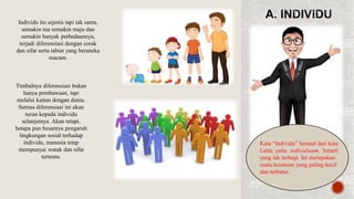 Individu, keluarga DAN MASyarakat | PPTX