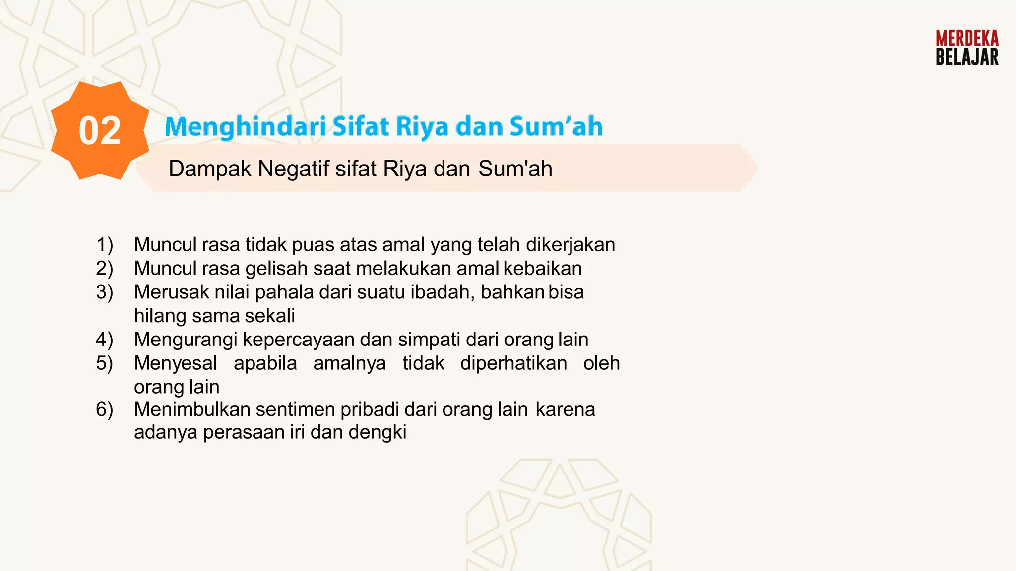 Bab 3 Menghindari Berfoya-foya, Riya', Sum'ah, Takabur, dan Hasad.pptx