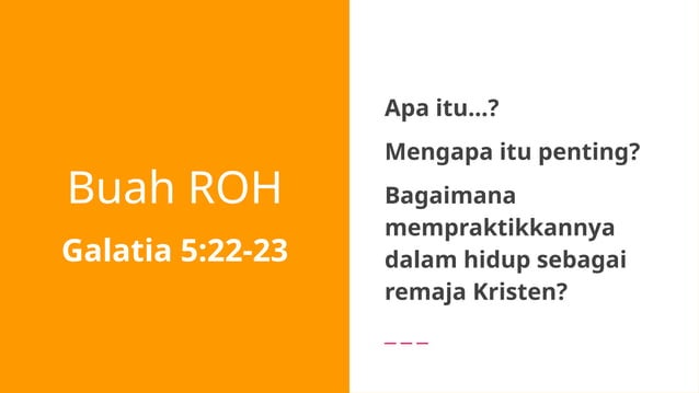 Bab 3 Nilai-nilai Kristiani menyangkut Buah ROh.pptx