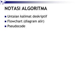Bab 3 notasi algoritma | PPTX