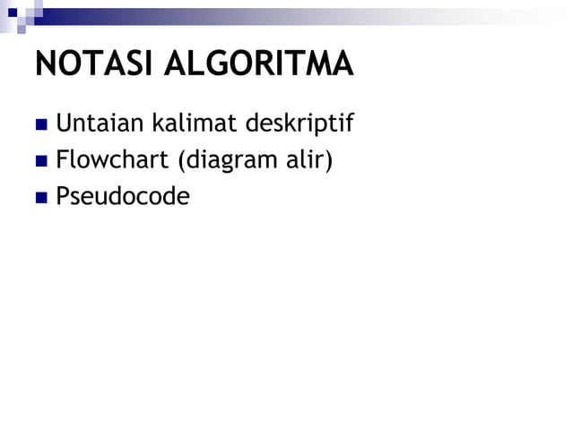 Bab 3 notasi algoritma | PPTX