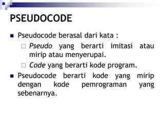 Bab 3 notasi algoritma | PPTX