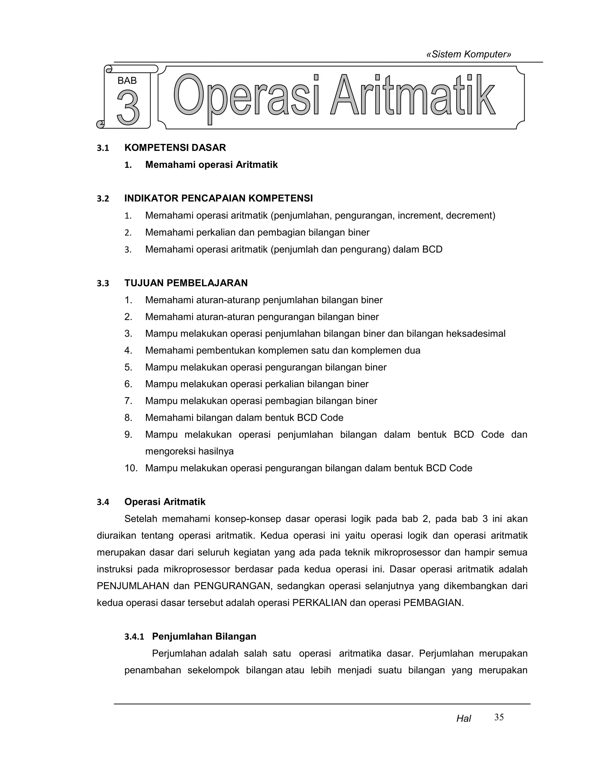 Operasi Aritmatika | PDF