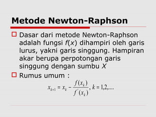 Bab 3 penyelesaian persamaan tak linear | PPT