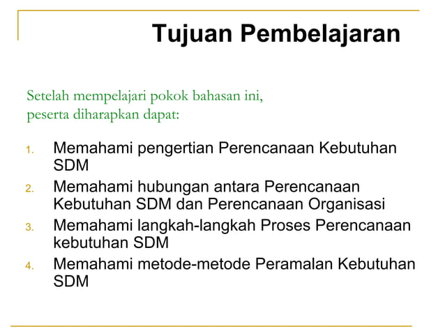 Bab 3 perencanaan kebutuhan sdm | PDF