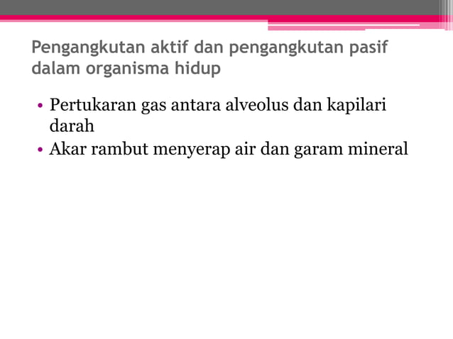 Bab 3 pergerakan bahan2 merentasi membran plasma | PPTX