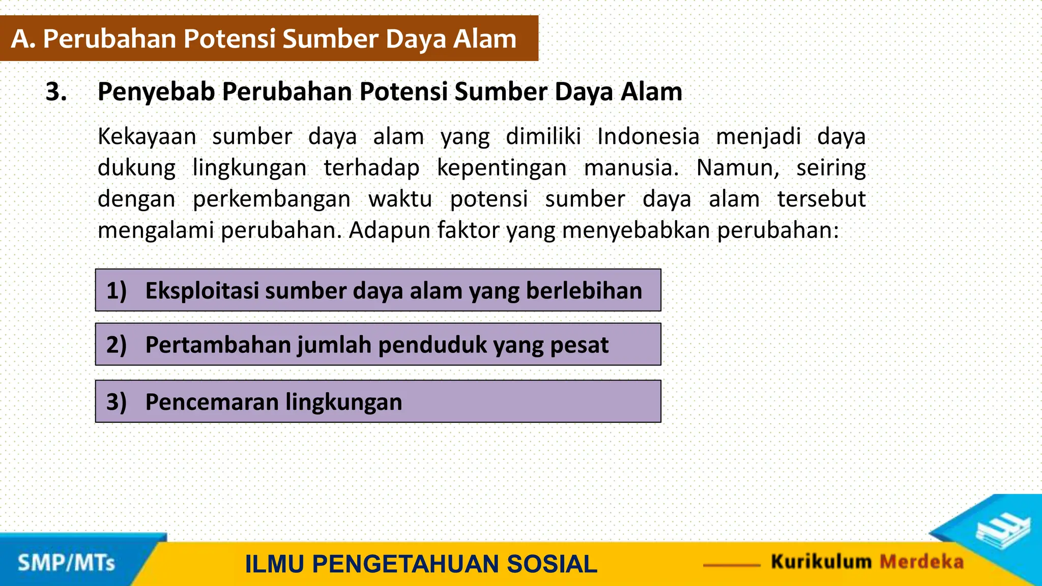 Bab 3 Potensi Ekonomi Lingkungan Materi 1 Perubahan Potensi Sumber Daya ...