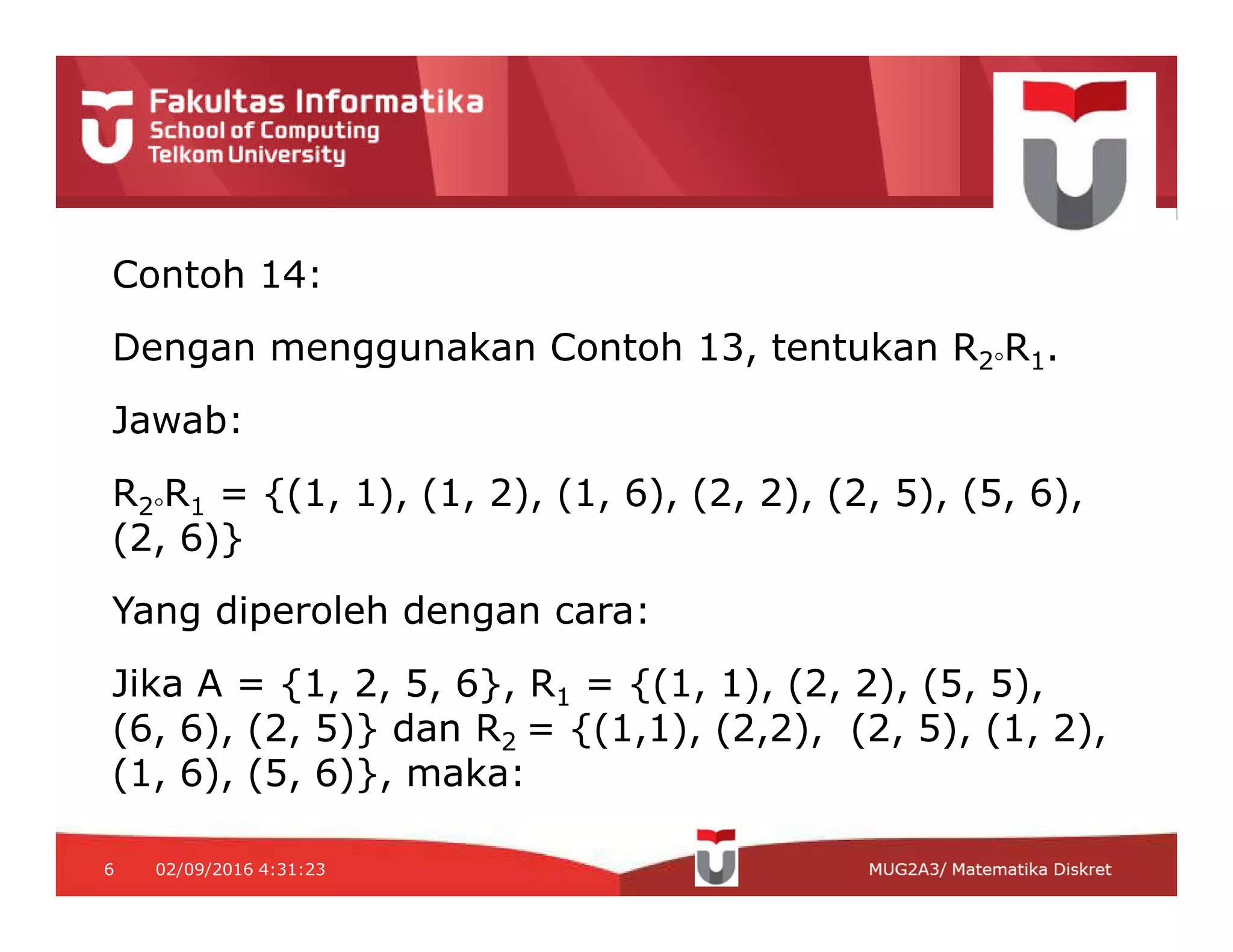 Bab 3 relasi subbab 4 operasi relasi | PDF