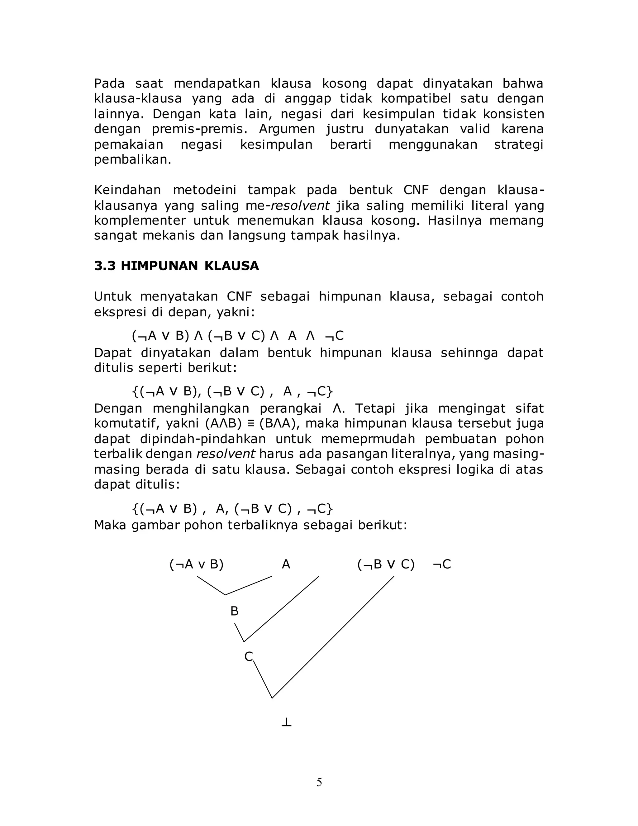Bab 3 resolusi logika ta 2019 | DOC