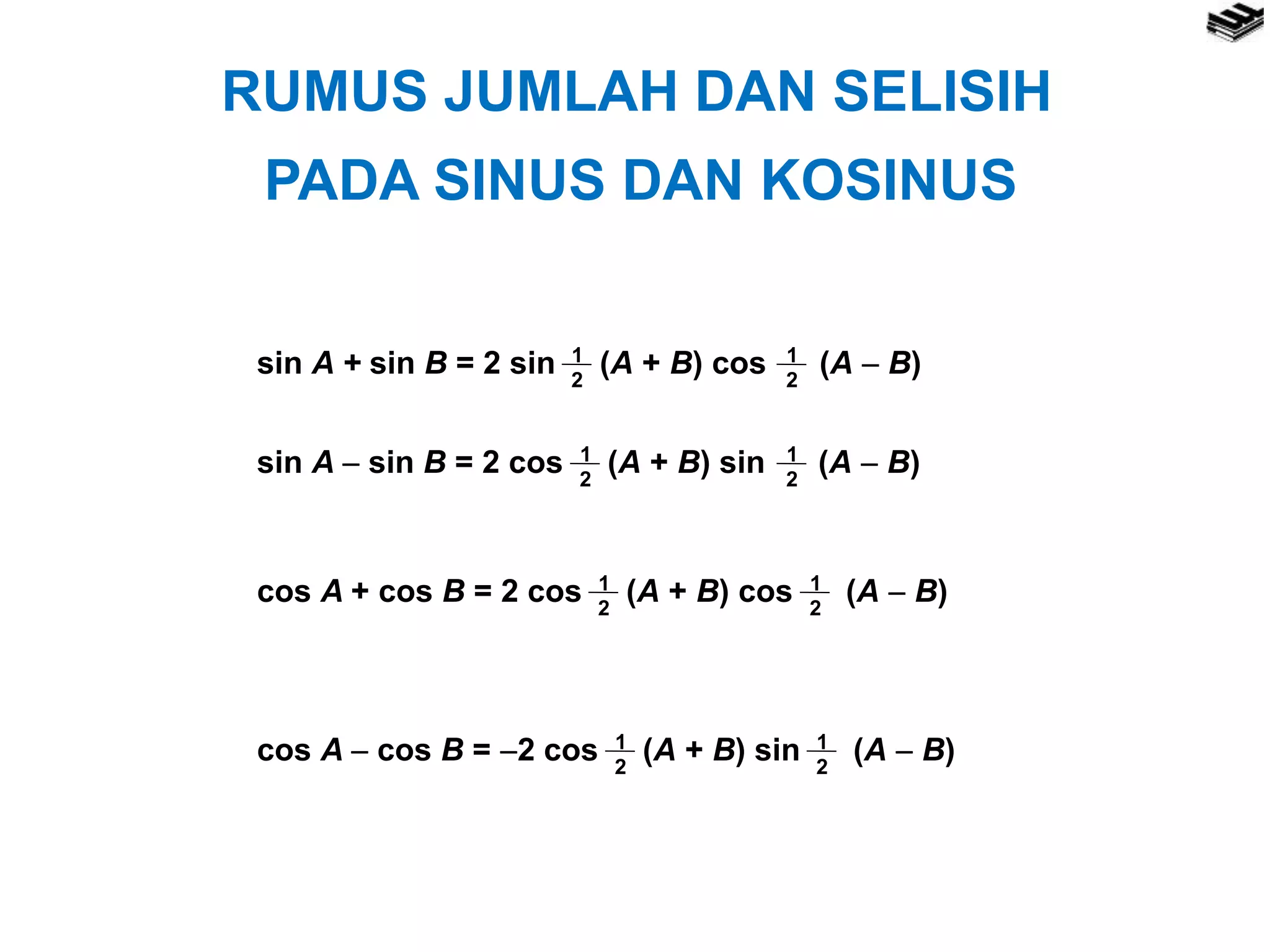 rumus rumus trigonometri | PPTX