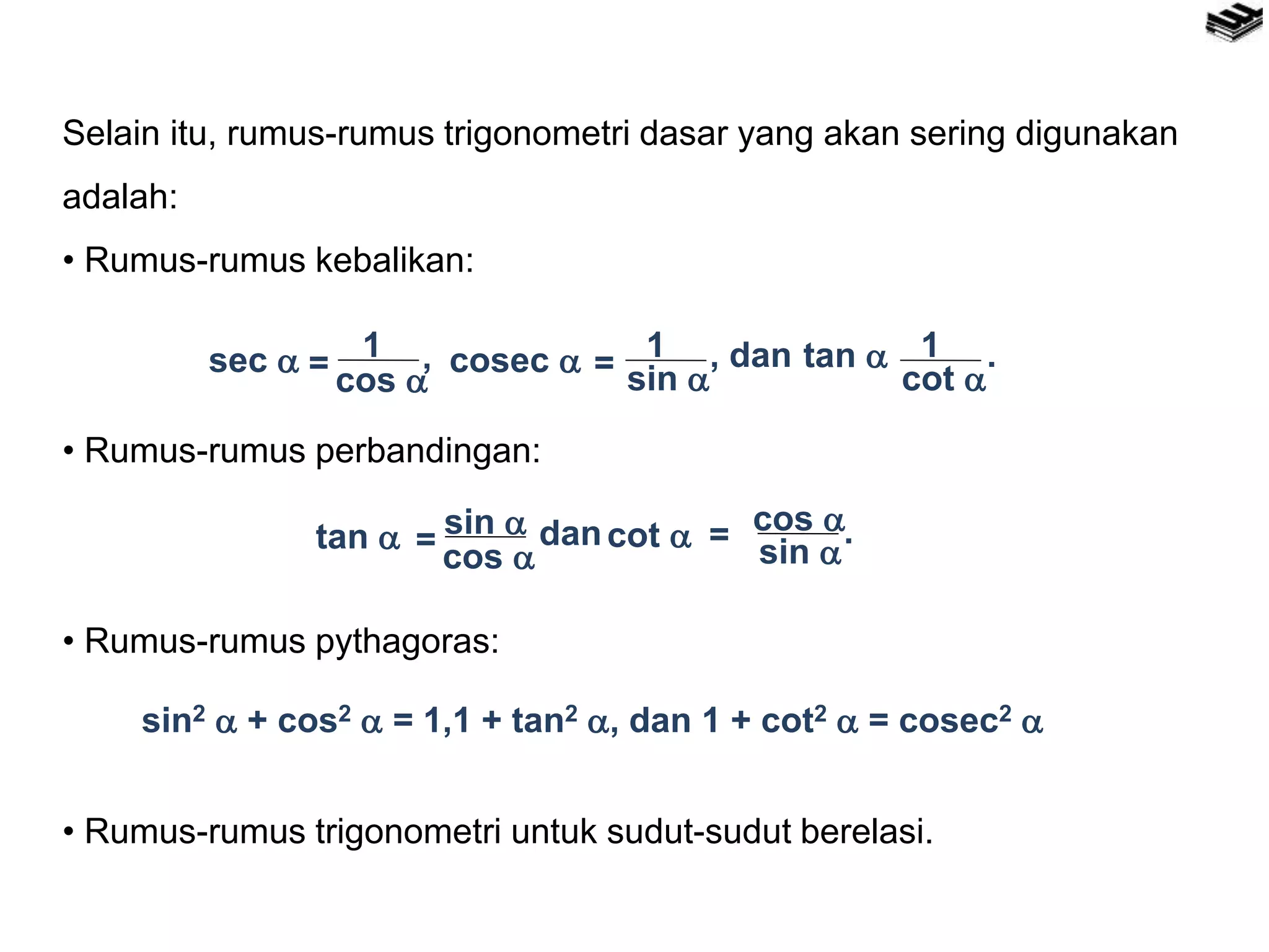 rumus rumus trigonometri | PPTX