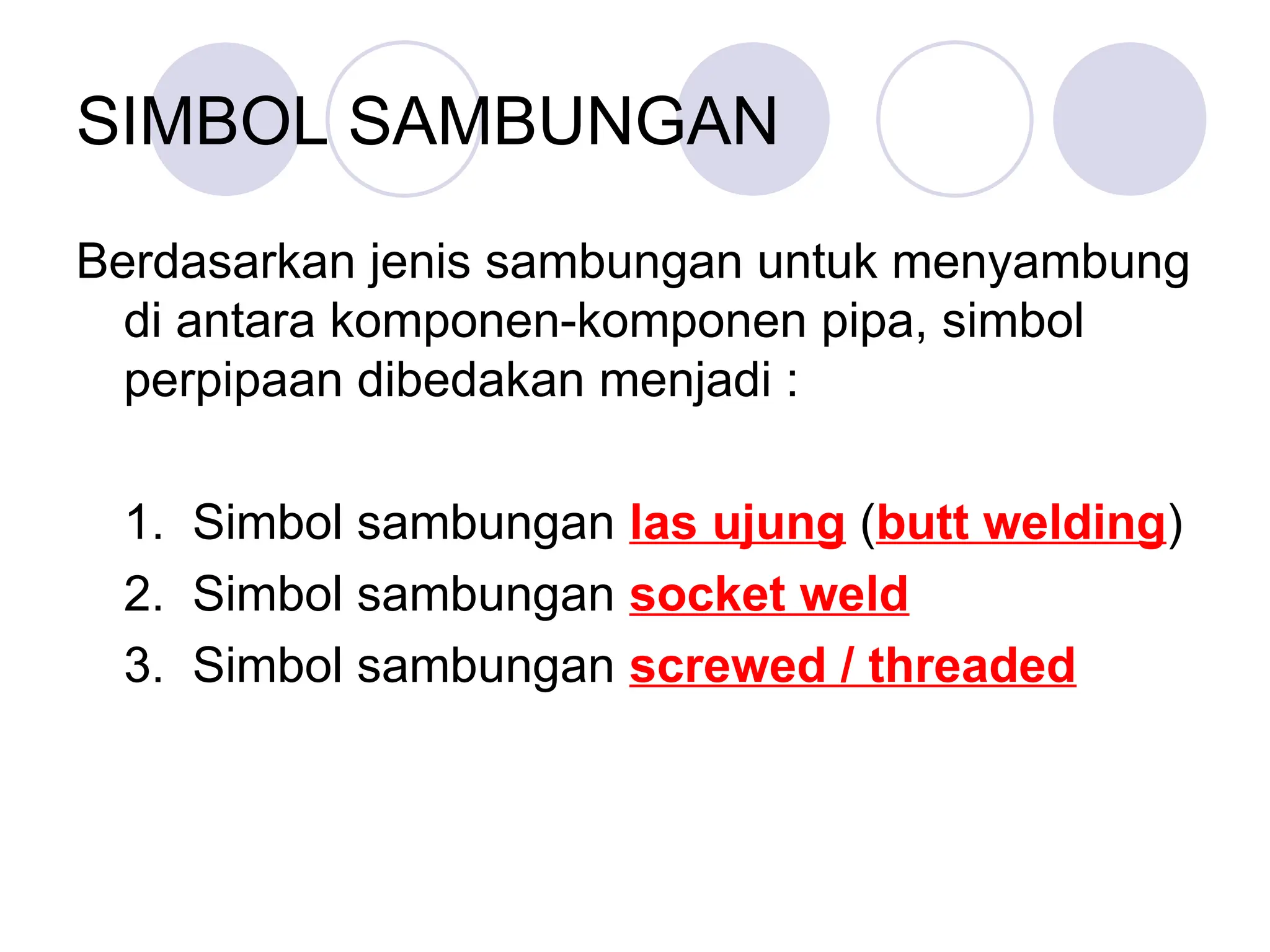 Penjelasan tentang Simbol pada sistem Perpipaan.ppt