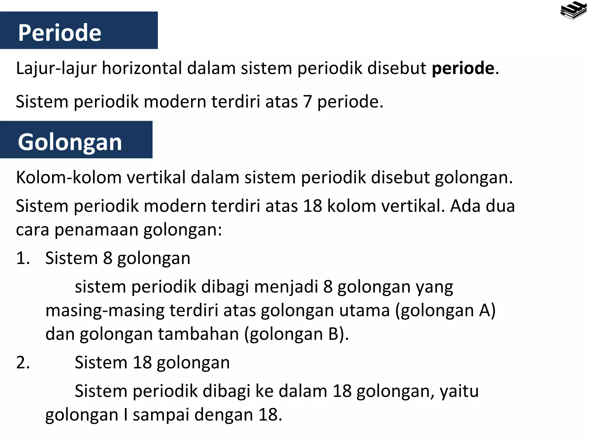 Bab3 sistem periodik unsur unsur | Kimia X | PPT