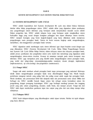 Bab 3 sistem development and sistem tekhnik dokumen (1) | DOCX