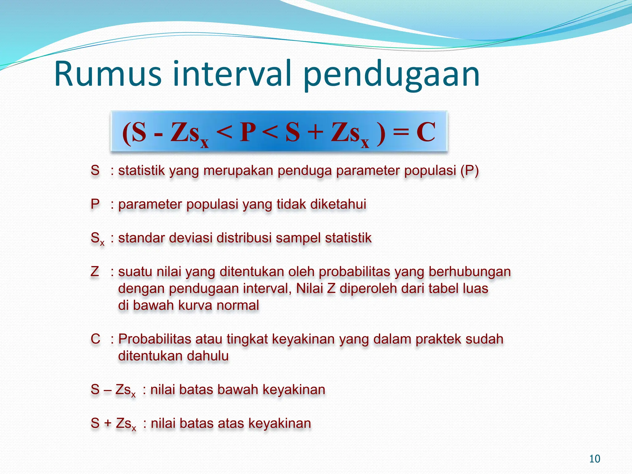Teori Pendugaan Statistik(Bab 3) cek data | PPTX