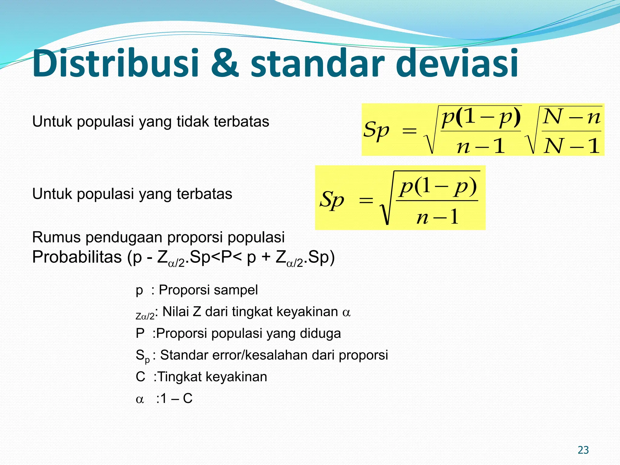Teori Pendugaan Statistik(Bab 3) cek data | PPTX