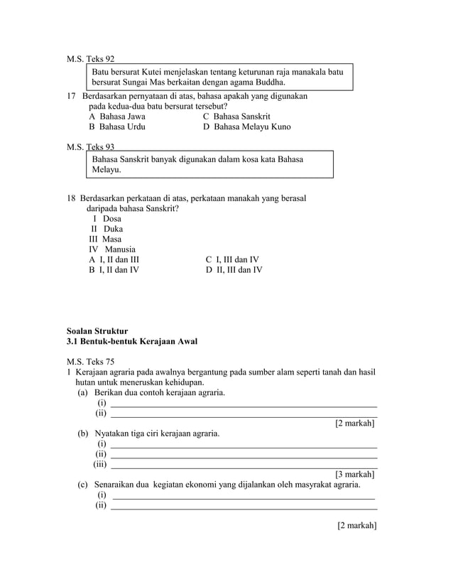 Bab 3 tg4 soalan obj frm cd | DOC