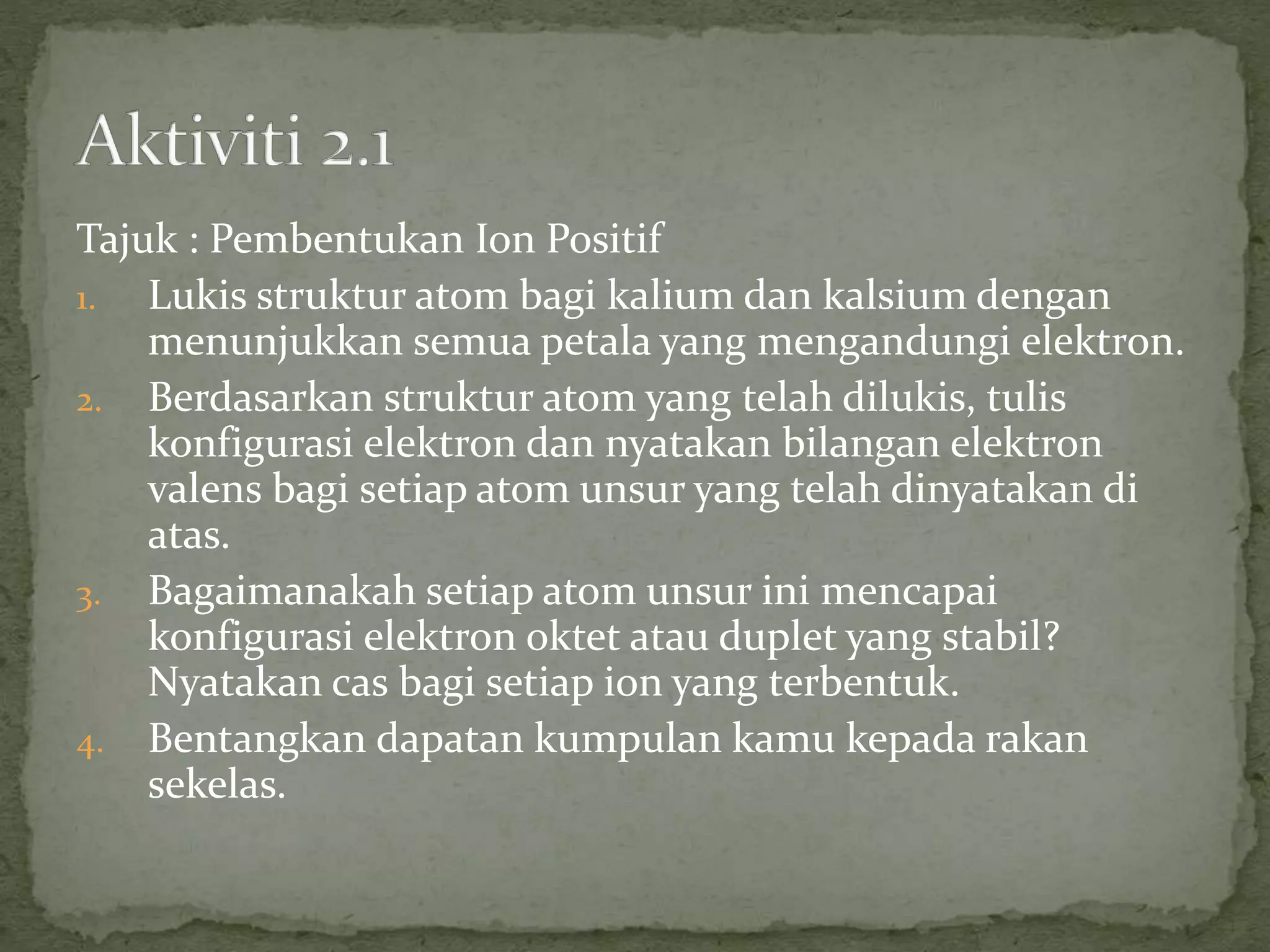 Bab 3 tindak balas kimia | PPTX