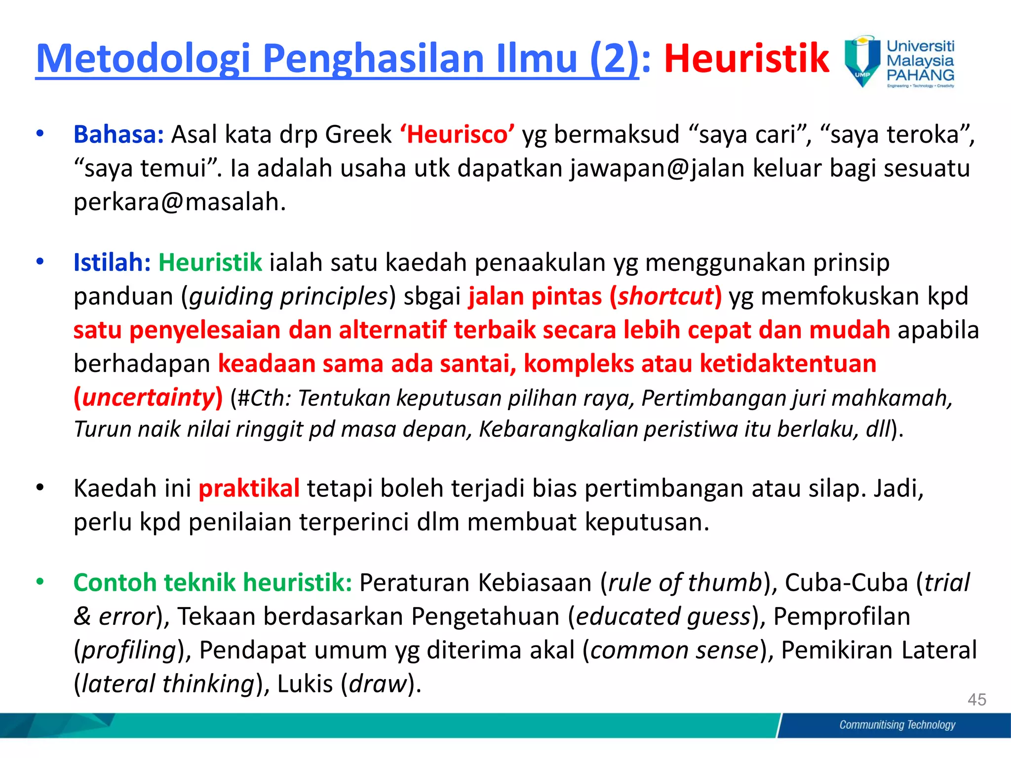 LOGIK & METODOLOGI (Seni dan Kaedah Berfikir) | PDF