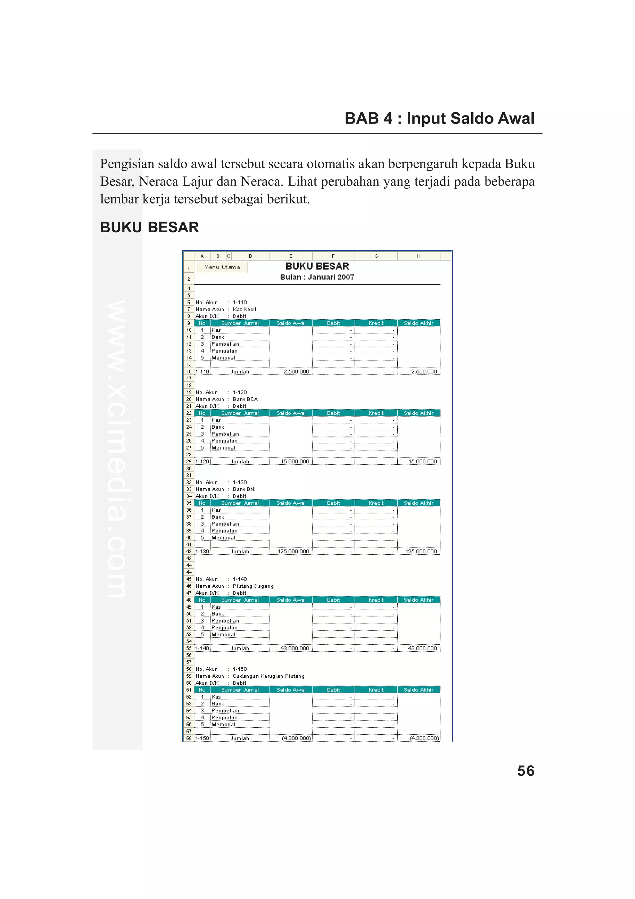 Aplikasi Akuntansi Excel Bab 4 | PDF