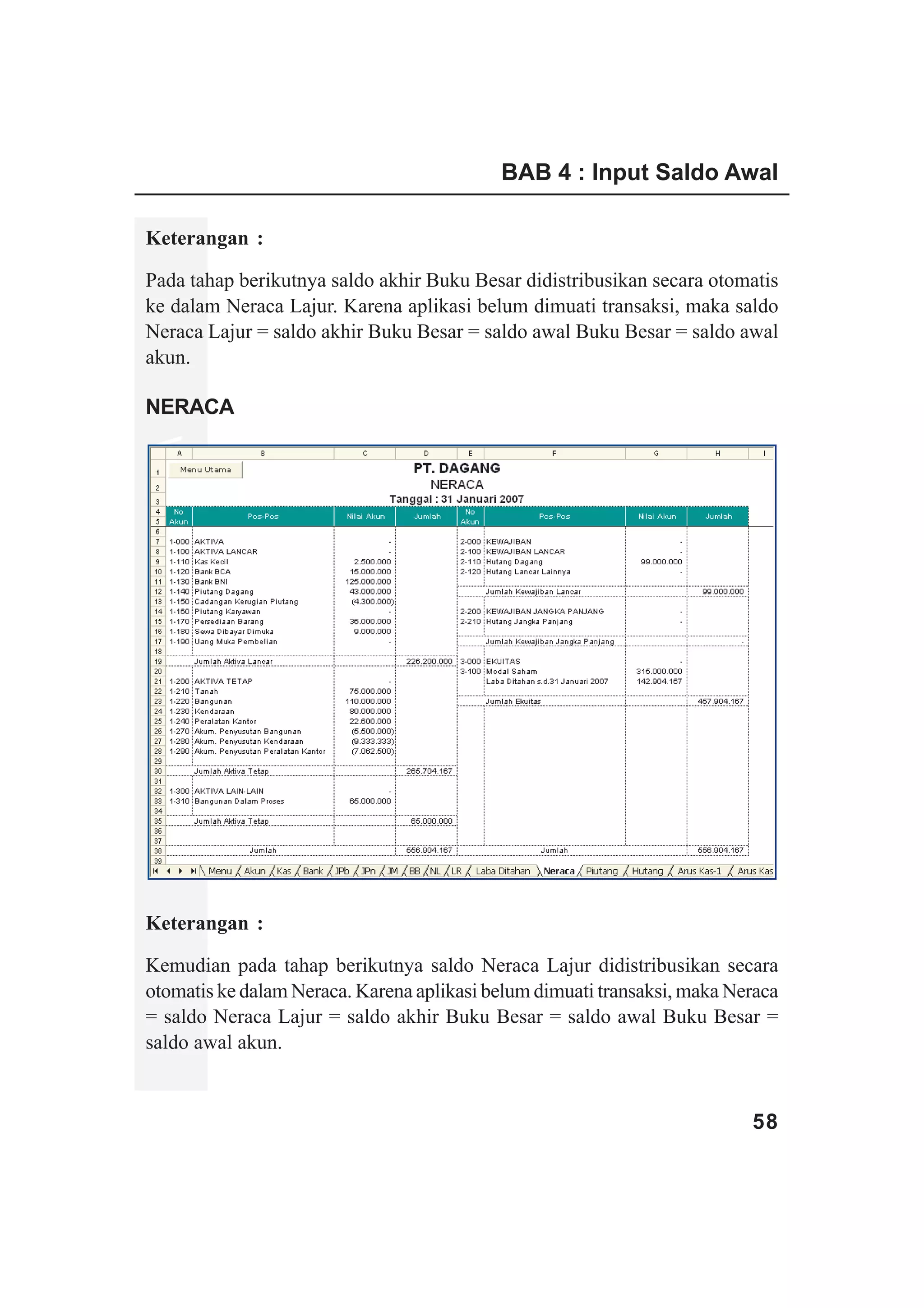 Aplikasi Akuntansi Excel Bab 4 | PDF